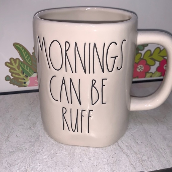 Rae Dunn | Accessories | New Rae Dunn Mornings Can Be Ruff White Mug ...